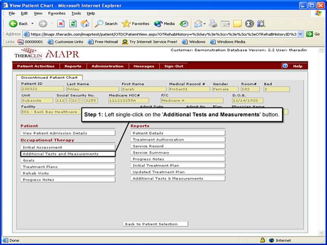 Step 4: Accessing the Tests and Measurements Selection Screen